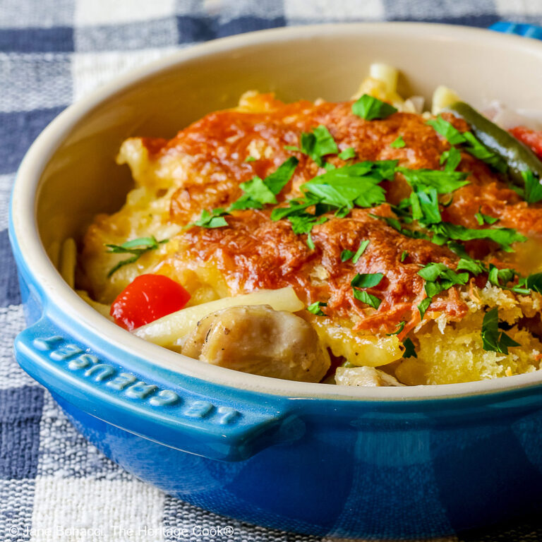 Rich Turkey Tetrazzini Casserole (GF) • The Heritage Cook