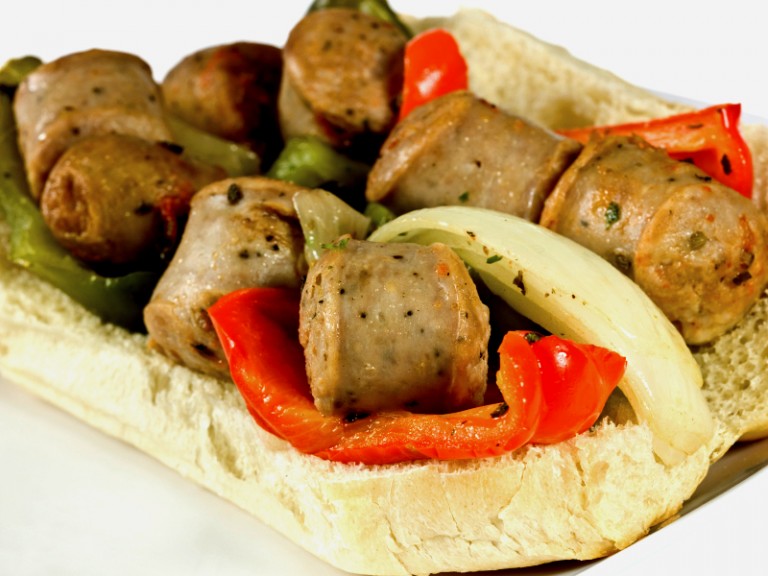 Sausage, Onion and Pepper Hoagie Sandwiches - Perfect for Game Night ...