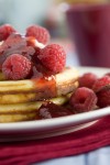 Chocolate Pancakes with Raspberry Syrup for Chocolate Monday! • The ...