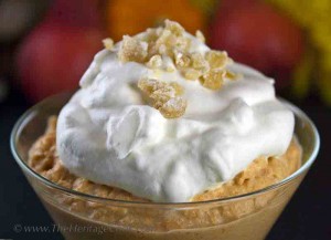 Gingery Pumpkin Mousse with Whipped Ginger Cream (GF) • The Heritage Cook