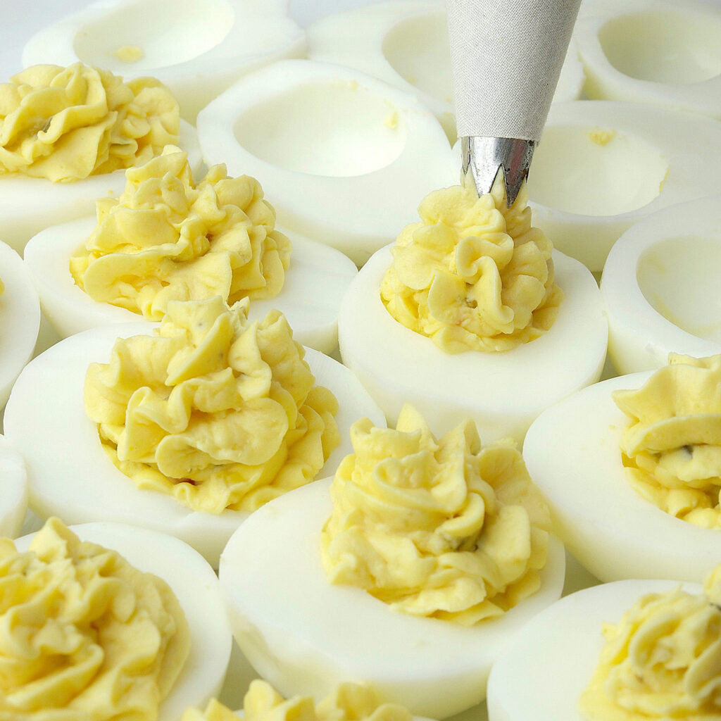 Old Fashioned Deviled Eggs and Perfectly Cooked and Dyed Eggs • The ...