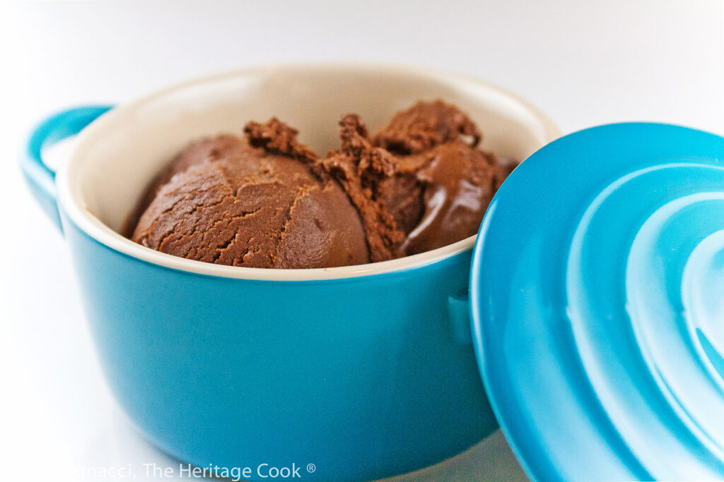 Chocolate Brownie Bourbon Gelato (Gluten-Free) • The Heritage Cook