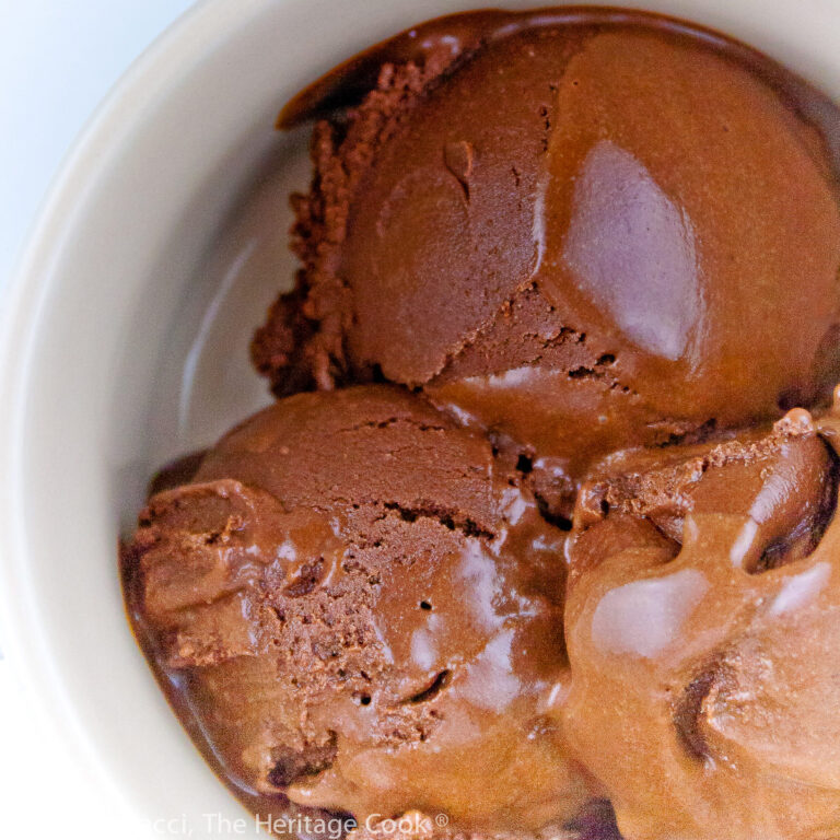 Chocolate Brownie Bourbon Gelato (Gluten-Free) • The Heritage Cook