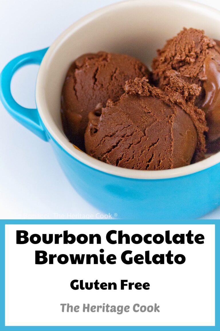 Chocolate Brownie Bourbon Gelato (Gluten-Free) • The Heritage Cook