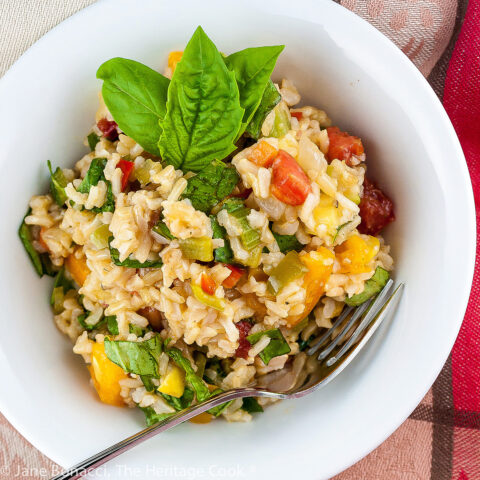 Vegetable Brown Rice Salad (Gluten-Free) • The Heritage Cook