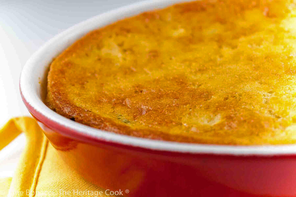 Sweet and Spicy Corn Pudding (Gluten Free) • The Heritage Cook