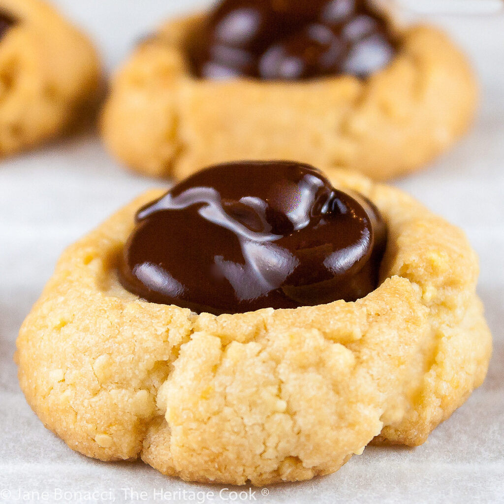Almond Chocolate Thumbprint Cookies (Gluten Free) • The Heritage Cook