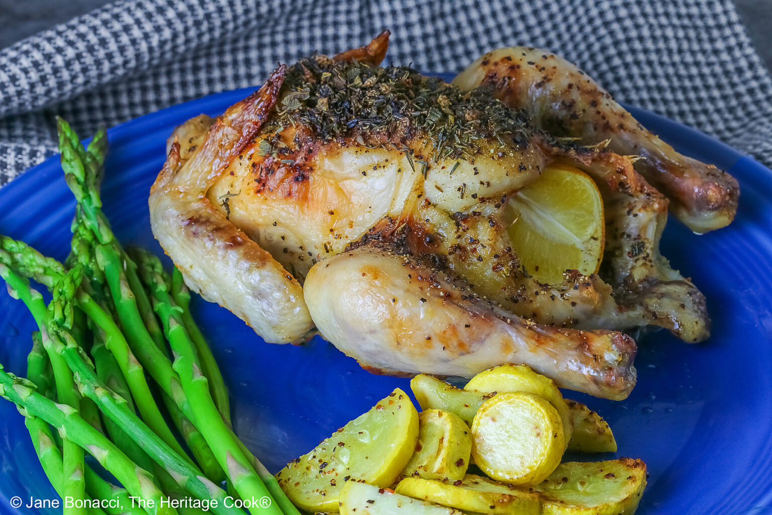Roasted Game Hens with Compound Herb Butter (GF) • The Heritage Cook