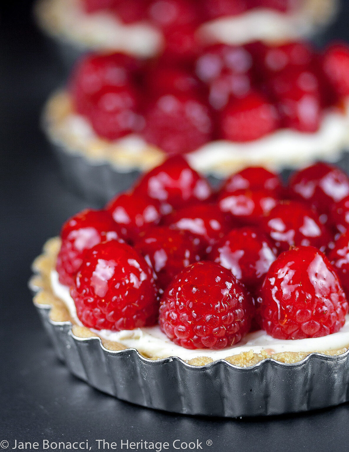Individual Raspberry Mascarpone Tarts (Gluten-Free) • The Heritage Cook
