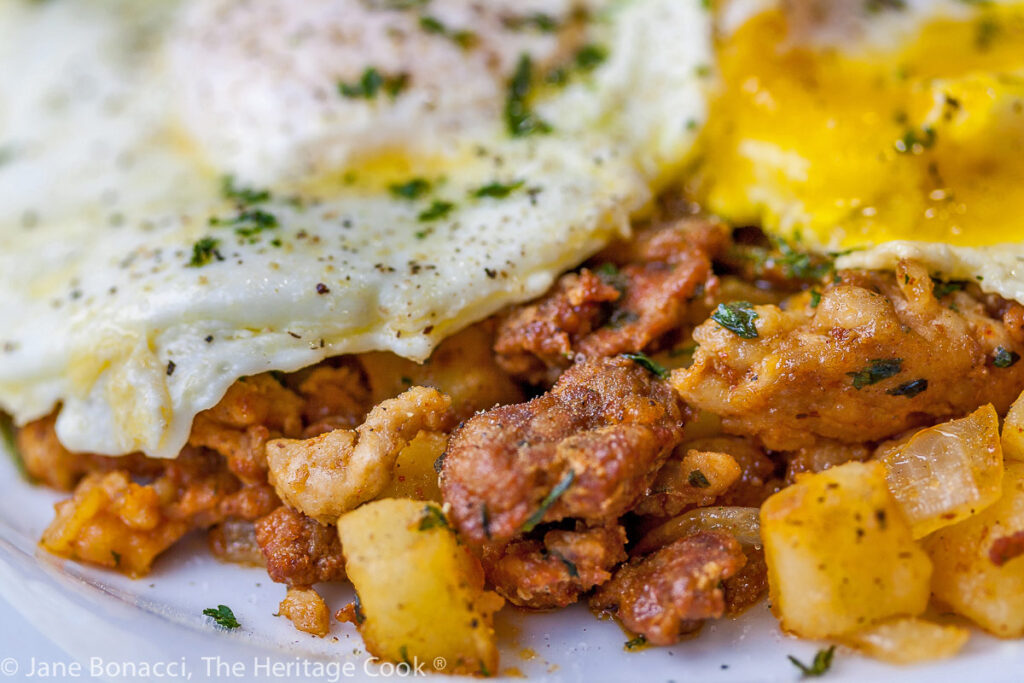 Chorizo Hash and Eggs for Father's Day Brunch (Gluten Free) • The Heritage Cook