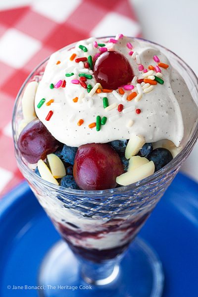 Patriotic Red, White Chocolate, and Blue Sundaes • The Heritage Cook