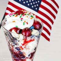 Patriotic Red, White Chocolate, and Blue Sundaes • The Heritage Cook