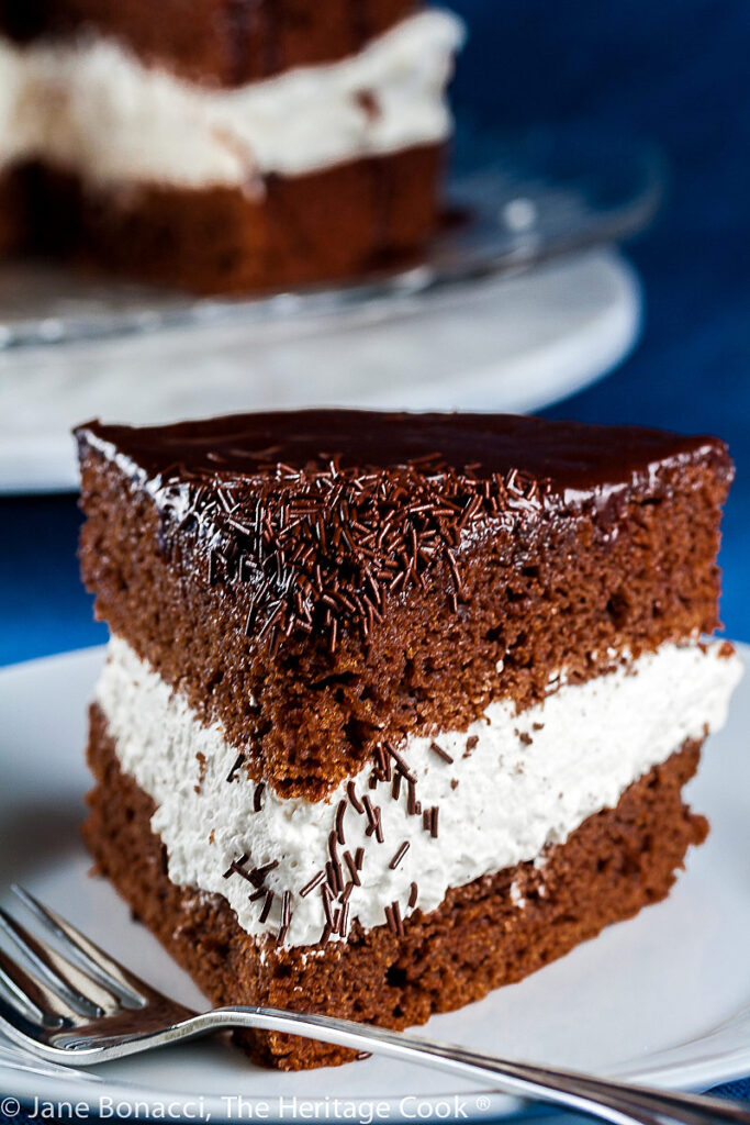 Chocolate and Whipped Cream Layer Cake (Gluten-Free) • The Heritage Cook