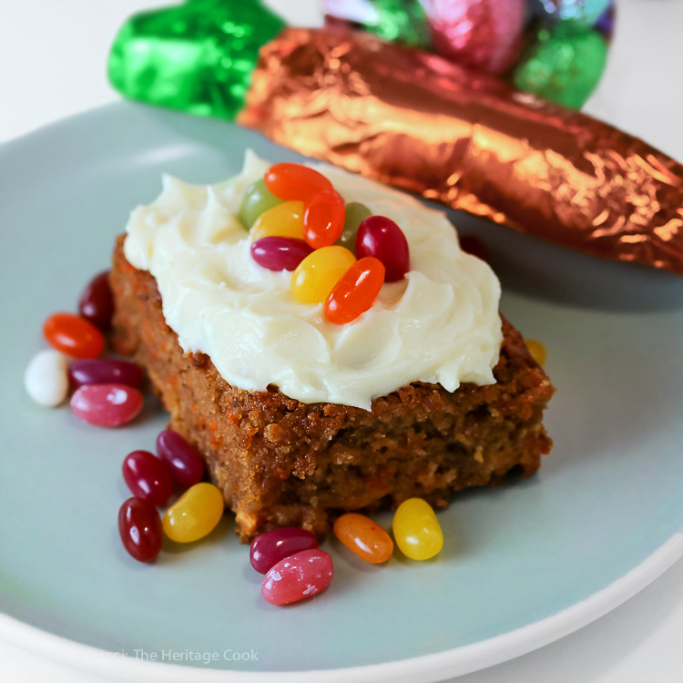 White Chocolate Studded Carrot Cake (Gluten-Free) • The Heritage Cook