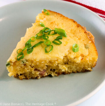 Ham and Cheese Skillet Cornbread (Gluten-Free) • The Heritage Cook