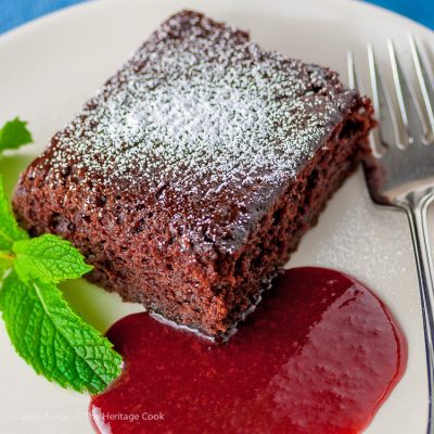 Easiest Chocolate Cake with Raspberry Sauce (Gluten-Free) • The ...