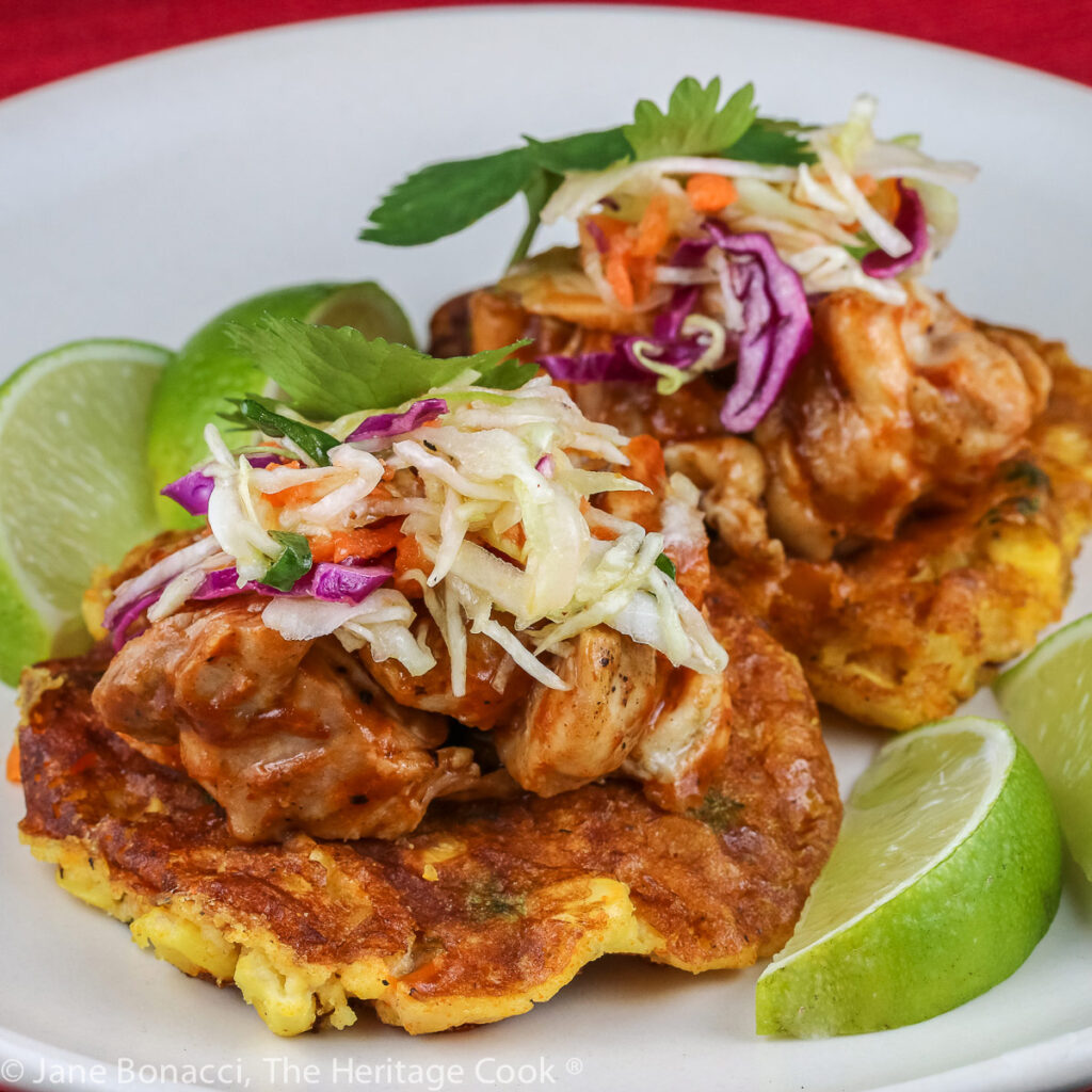 BBQ Chicken with Tamale Corn Pancakes (Gluten-Free) • The Heritage Cook