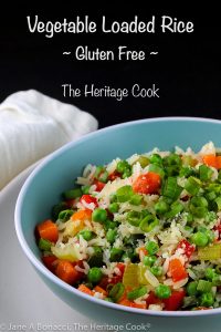 Easy Vegetable Loaded Rice (Gluten Free) • The Heritage Cook