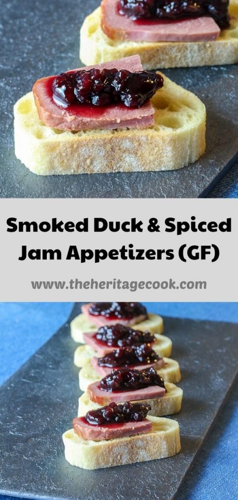 Smoked Duck and Spiced Jam Canape Appetizers (Gluten Free) • The ...