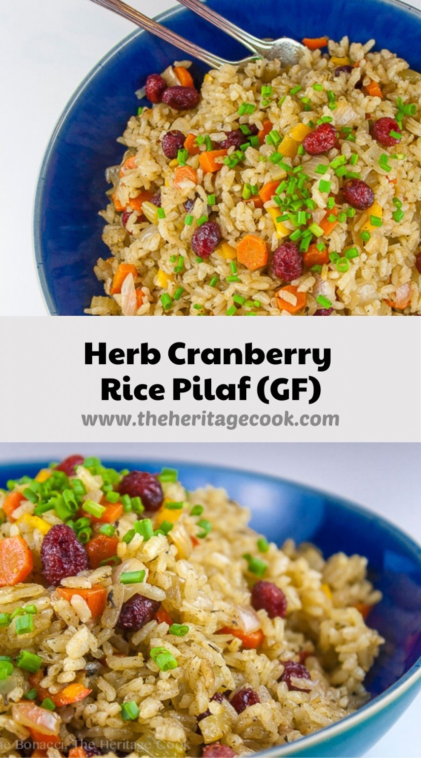 Herb Cranberry Rice Pilaf (Gluten Free) • The Heritage Cook