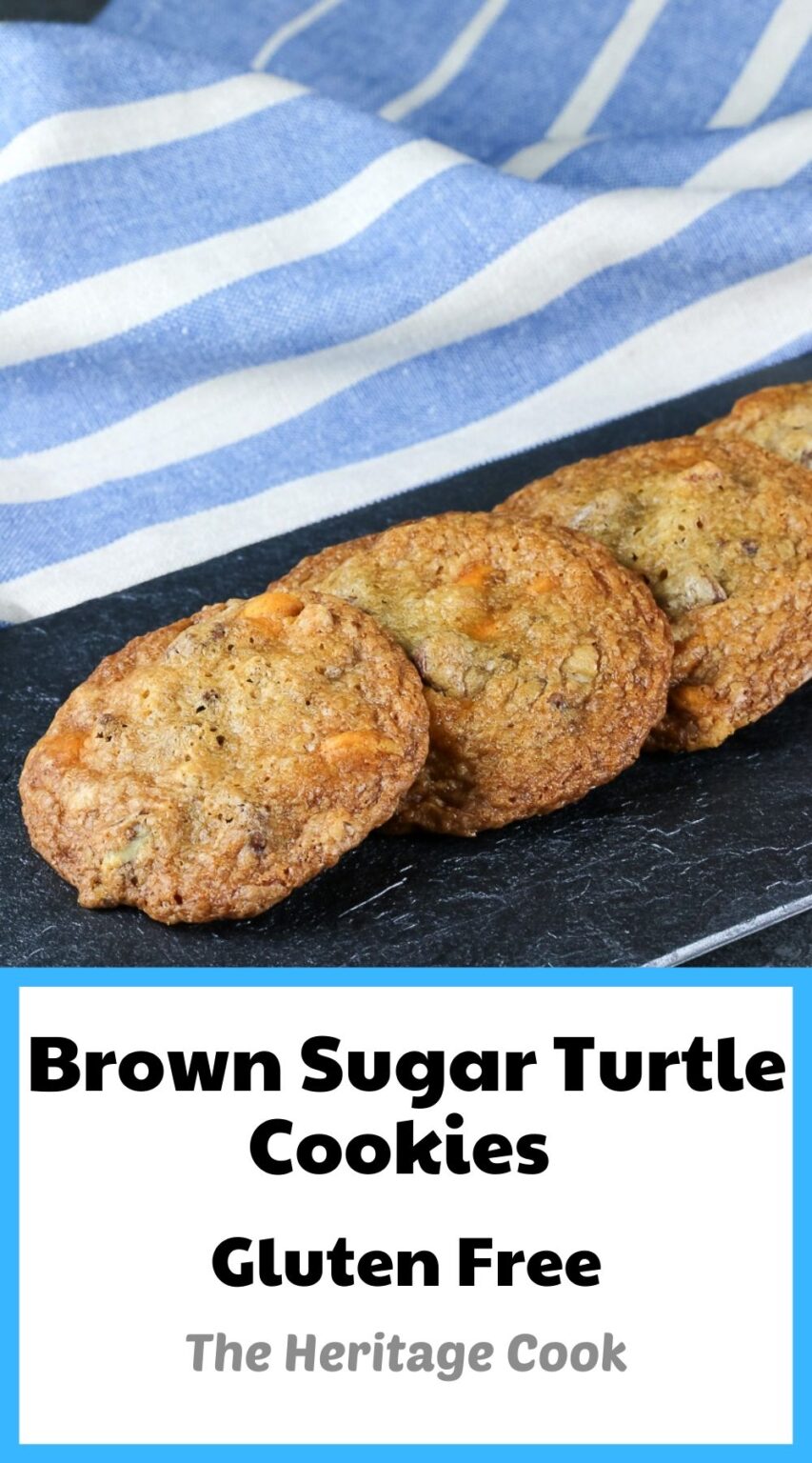 Brown Sugar Turtle Cookies (Gluten Free) • The Heritage Cook