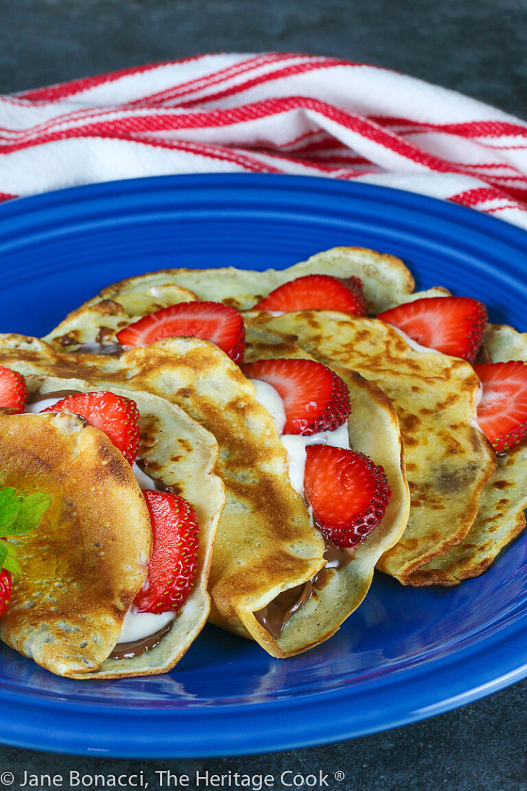 Nutella Cheesecake Crepes (Gluten Free) • The Heritage Cook