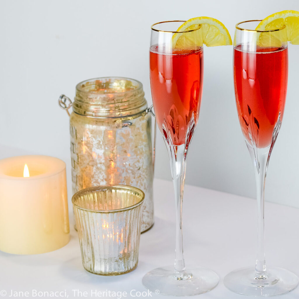 Kir Royale Champagne Cocktails • The Heritage Cook