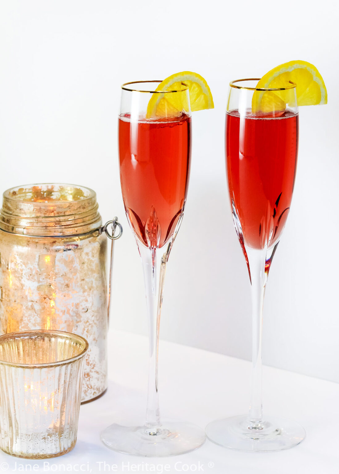 Kir Royale Champagne Cocktails • The Heritage Cook