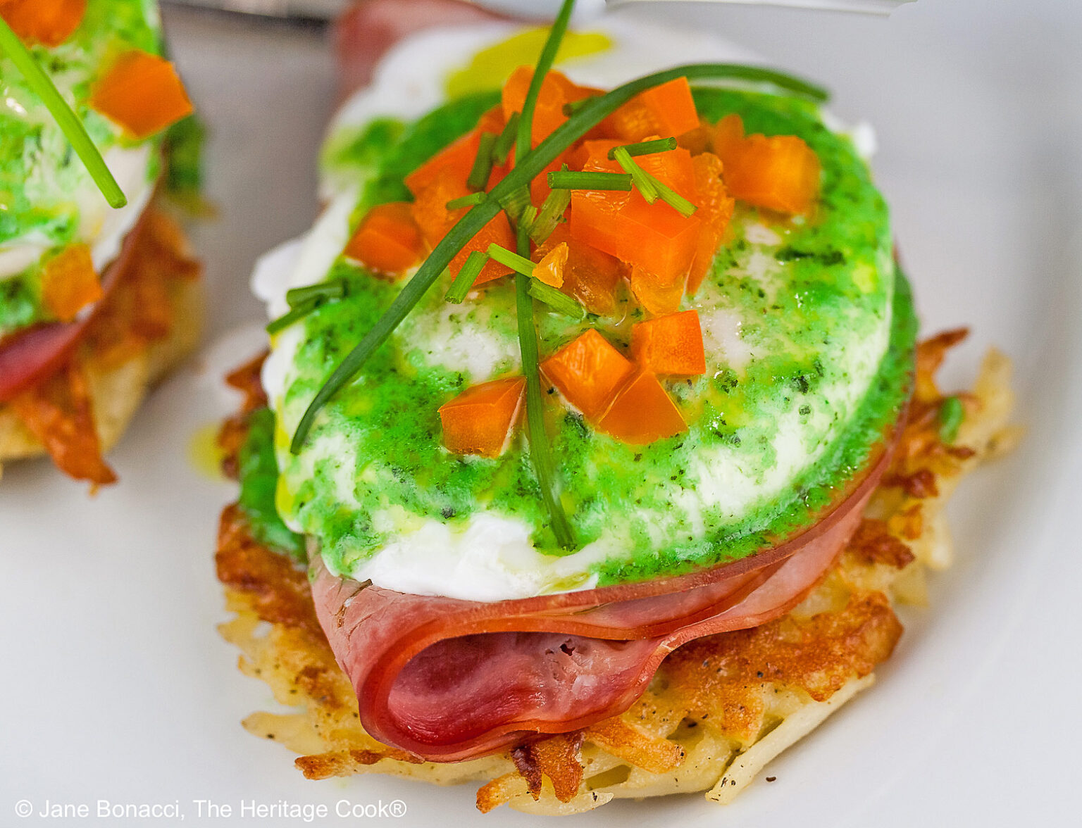 Irish Eggs Benedict with Basil Hollandaise (GF) • The Heritage Cook