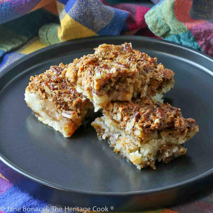 White Chocolate Pecan Pie Bars (Gluten Free) • The Heritage Cook