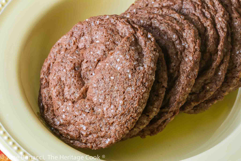 Sparkling Chocolate Sugar Cookies (Gluten Free) • The Heritage Cook