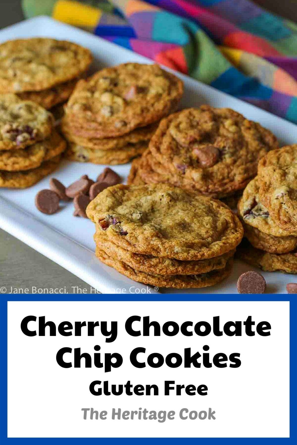 Cherry Chocolate Chip Cookies (Gluten Free) • The Heritage Cook
