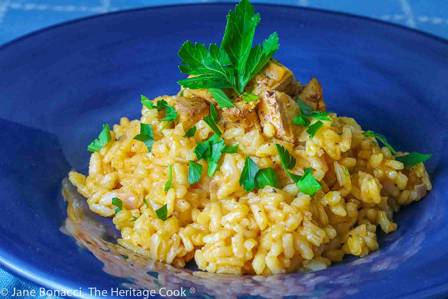 Chorizo Risotto with Chicken (Gluten Free) • The Heritage Cook