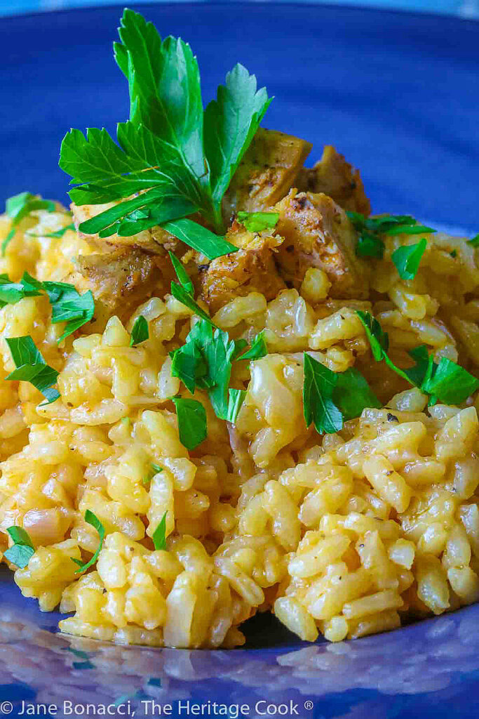Chorizo Risotto with Chicken (Gluten Free) • The Heritage Cook