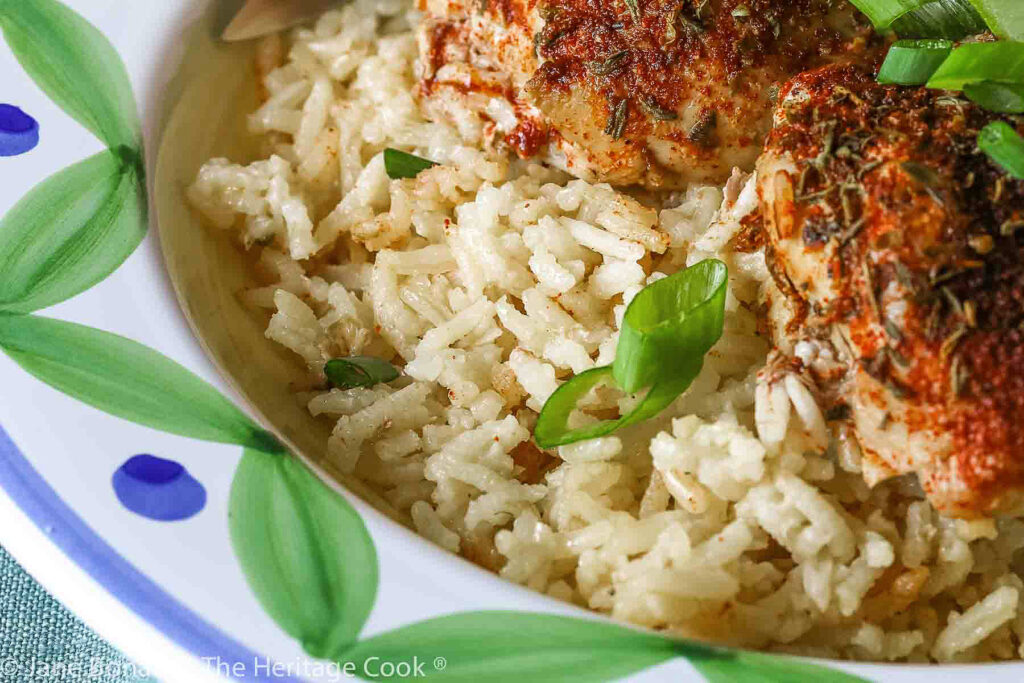 Easy Baked Chicken and Rice (Gluten Free) • The Heritage Cook