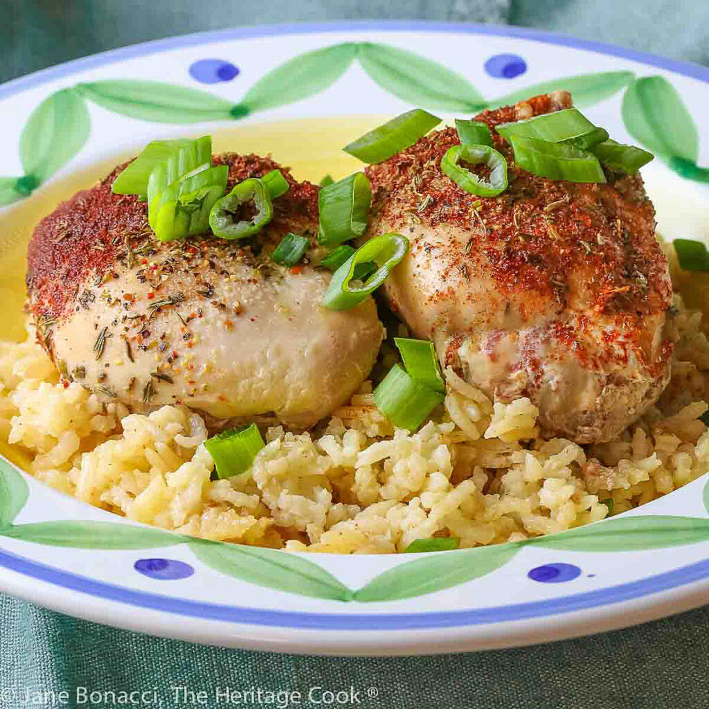 Easy Baked Chicken and Rice (Gluten Free) • The Heritage Cook