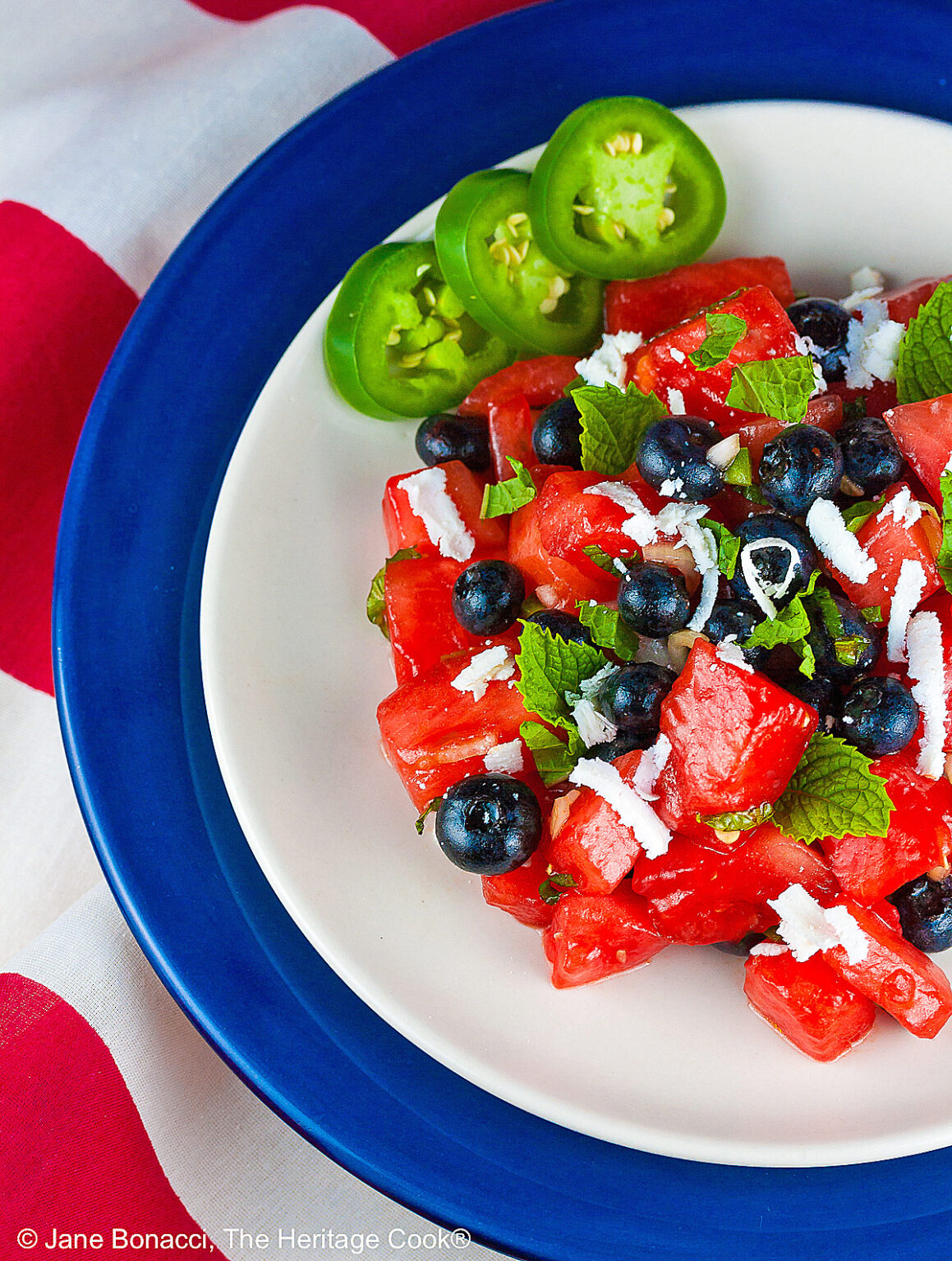 Firecracker Watermelon Salad (GF) • The Heritage Cook