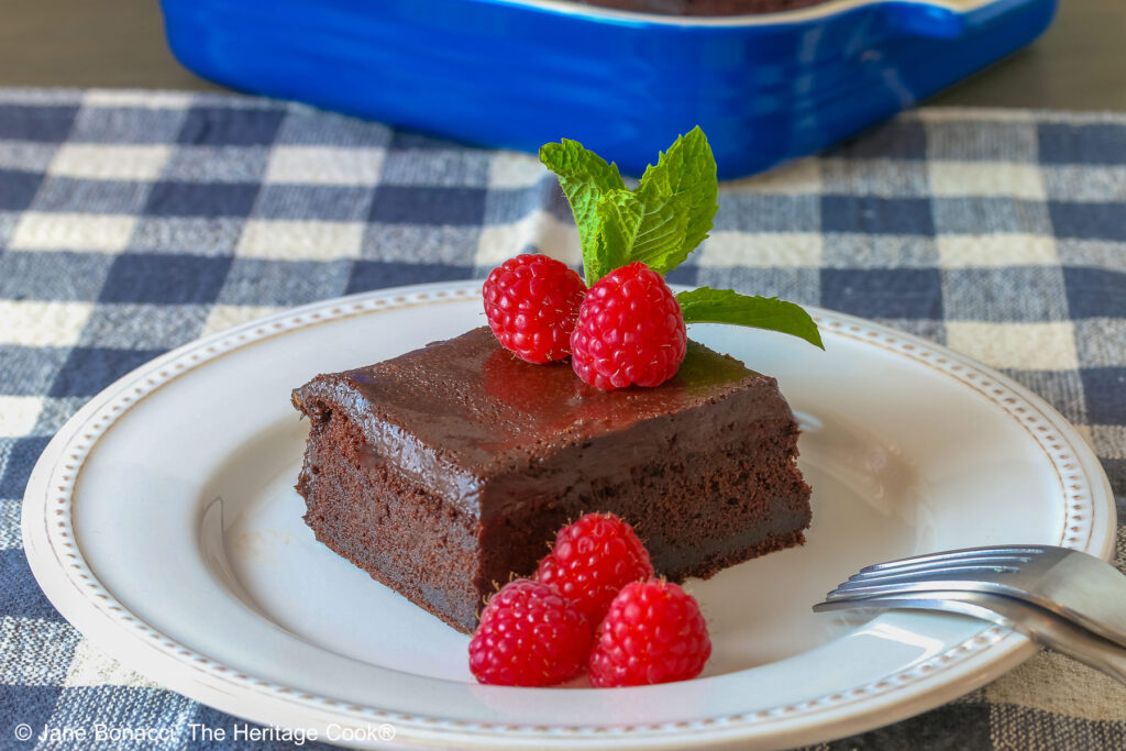 Chilled Chocolate Snack Cake (GF-DF) • The Heritage Cook