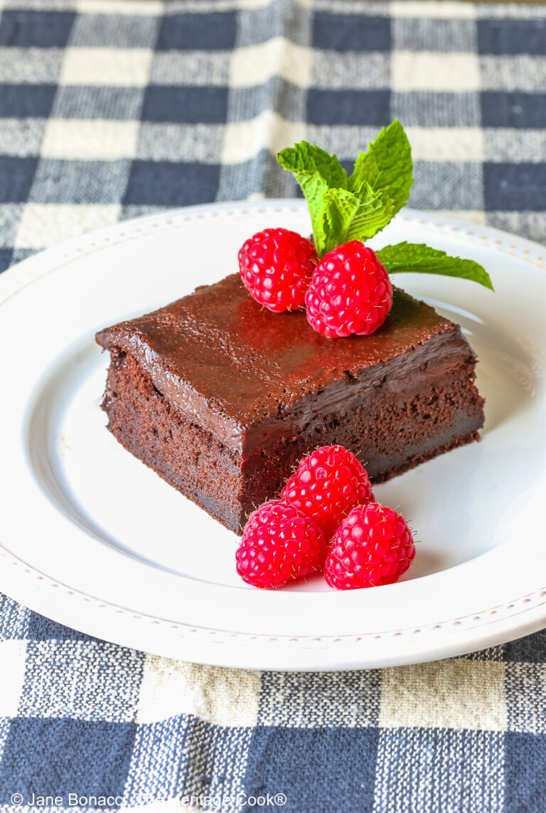 Chilled Chocolate Snack Cake (GF-DF) • The Heritage Cook