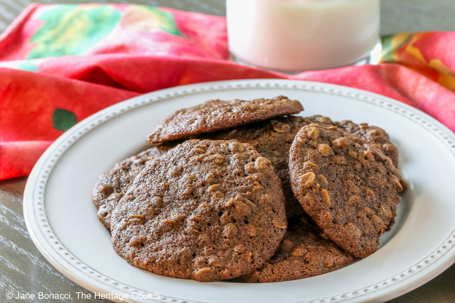 Double Chocolate Oatmeal Cookies (GF) • The Heritage Cook