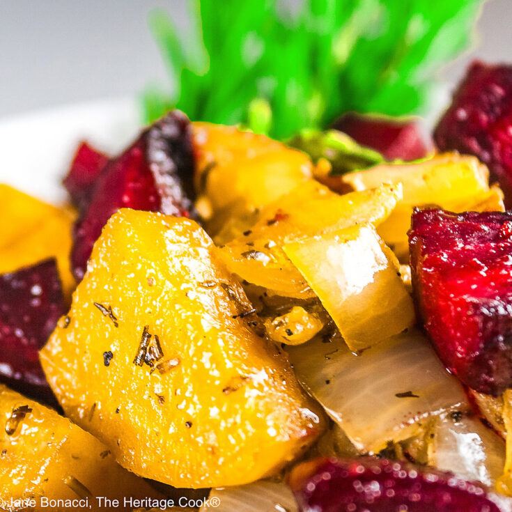 Rosemary Roasted Beets, Potatoes and Peppers • The Heritage Cook